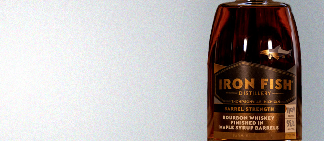 Iron Fish Barrel Strength Bourbon Finished in Maple Syrup Barrels