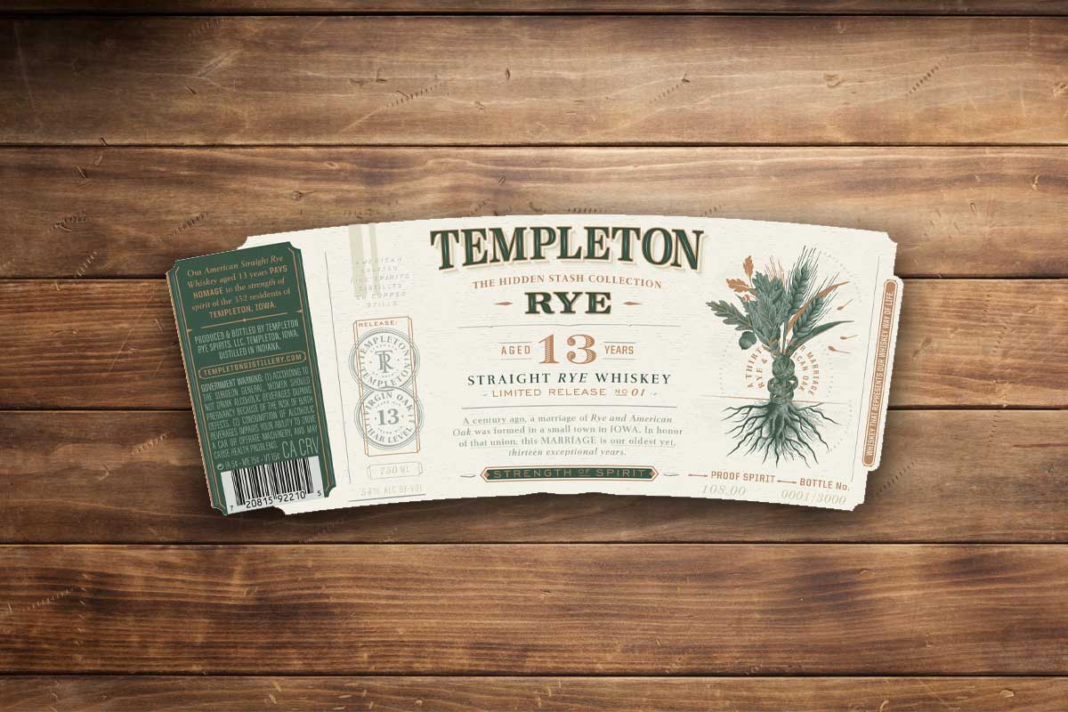 Templeton Rye 13 Year The Hidden Stash Collection